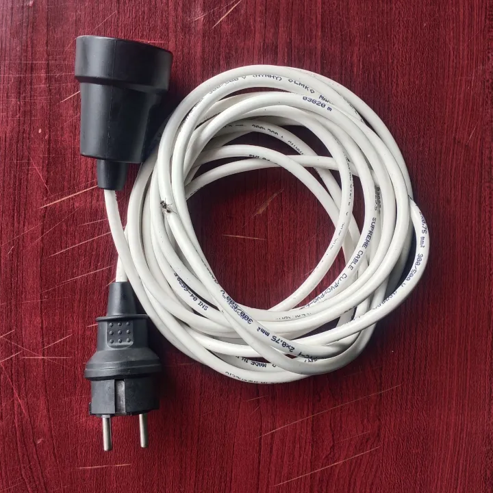 ( 5 meter ) SATU SET KONTRA STEKER ADER / COLOKAN SAMBUNGAN KABEL ...