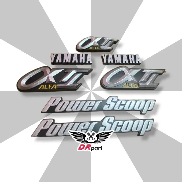 LOGO EMBLEM SAYAP DAN BODY MOTOR YAMAHA ALFA REPLIKA/TIRUAN ORIGINAL ...