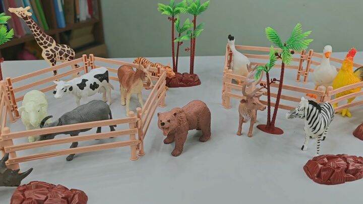 SIMI Animal Toys Figure Collection Set Pocket Size Educational Toy ...