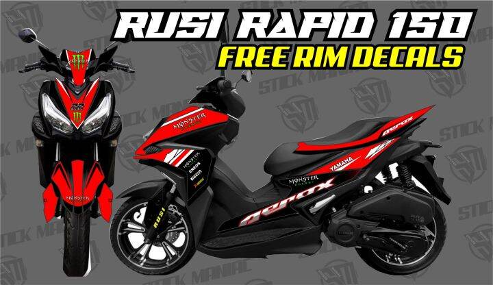 Rusi Rapid 150 full body decals, Laminated | Lazada PH