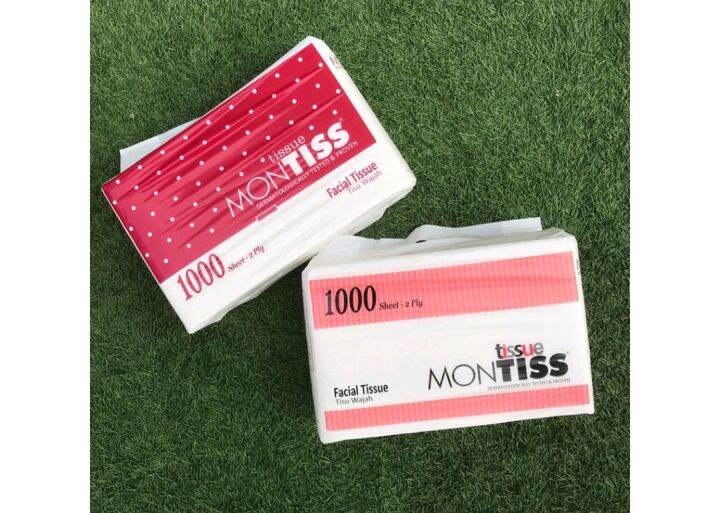 premium quality facial tissue 2ply | tisu wajah lembut montis 1000 ...