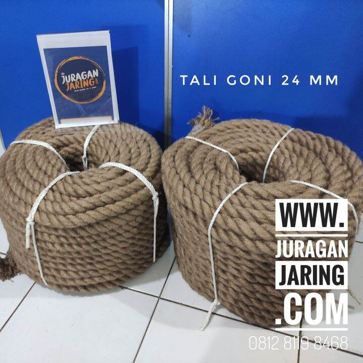 Tali tambang Goni Manila jute sisal Dadung besar ukuran 24 mm METER-an ...