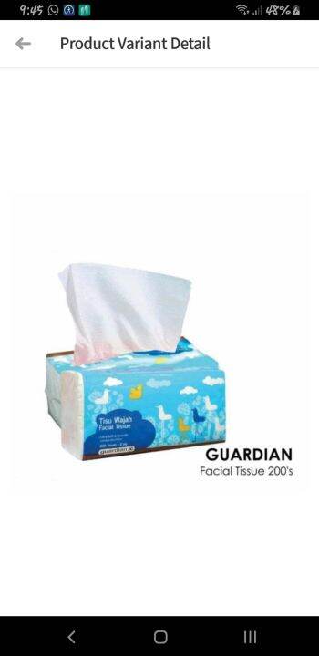 Guardian Facial Tissue 200 Sheets | Lazada Indonesia