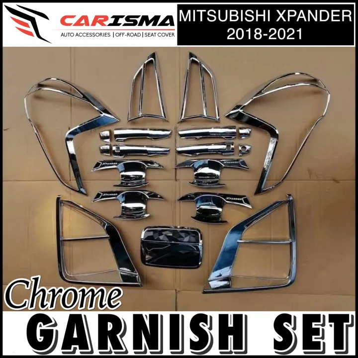 MITSUBISHI XPANDER 2018-2021 GARNISH SET CHROME (xpander accessories ...