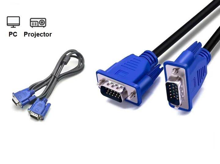 VGA Cable / RGB DISPLAY CABLE 15pin MALE TO MALE 3C+4 for HDTV ...