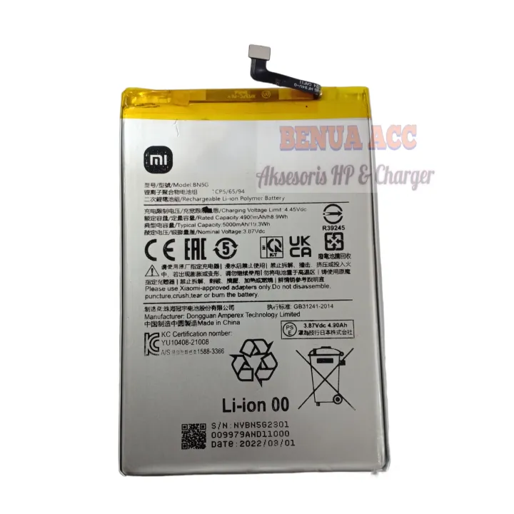 Baterai Batre Xiaomi Redmi 10C BN5G original | Lazada Indonesia