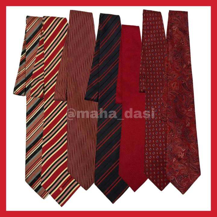 Dasi Motif Garis 3.5 Inchi Unisex Manual - 100% Silk - Kantor Wedding MC Magang Wisuda ...