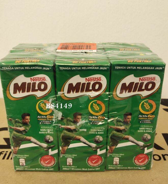 NESTLE MILO CHOCHOLATE MALT UHT 6X200ml (Exp: 31/12/23) | Lazada