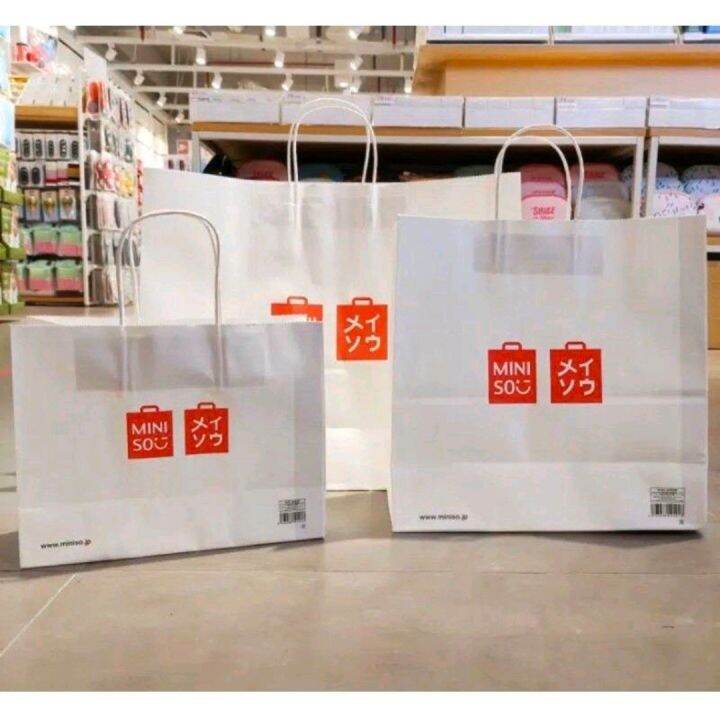 MINISO 🆕 PAPER BAG MINISO (Small / Medium / Large) | Lazada Indonesia