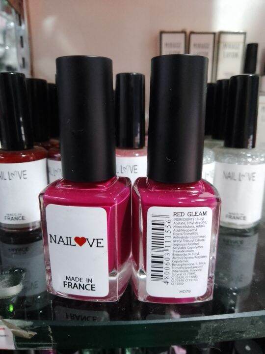 RED GLEAM Nailove Nail Polish Made in France HBC trusted brand sold per ...