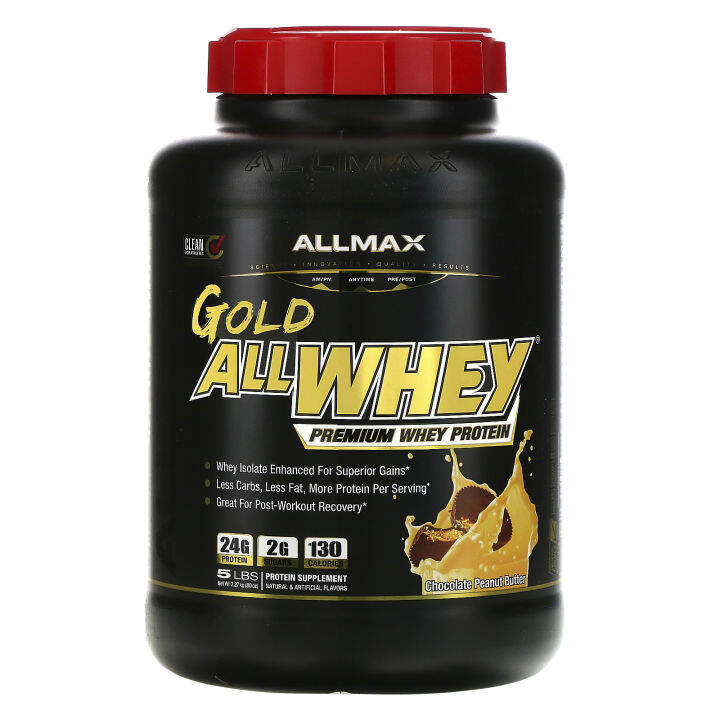 ALL MAX NUTRITION GOLD ALL WHEY 5 LBS CHOCOLATE PEANUT BUTTER | Lazada PH