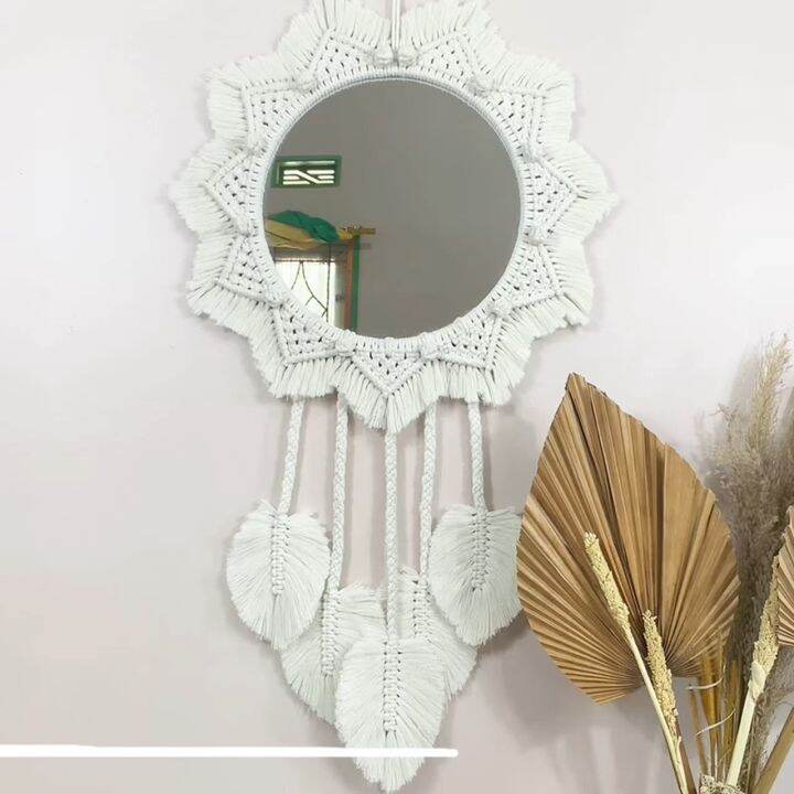 MINIMALY Cermin Macrame Rumbai (CM06-CM07) Cermin Dinding Cermin ...