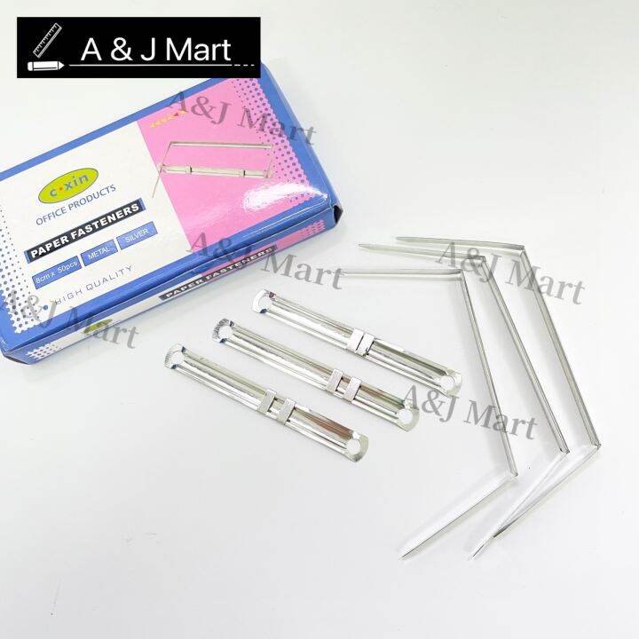 50pcs Metal Paper File Fasteners/ 2 Hole Binder Clip (50pcs/box) | Lazada