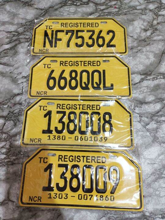 YELLOW PLATE FOR TRICYCLE | Lazada PH