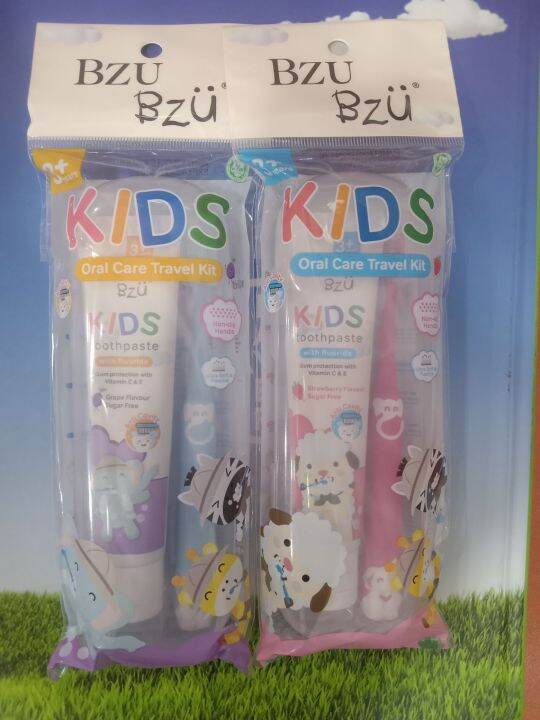 BZU BZU ORAL CARE TRAVEL KIT TOOTHPASTE BLUE / PINK 50G | Lazada