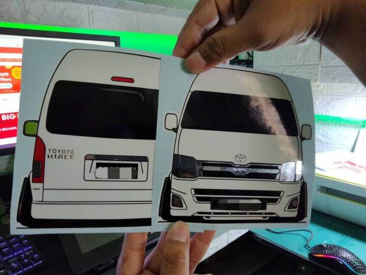 🔥Sticker Custom TOYOTA HIACE siap No.plat 🔥🔥🔥 | Lazada