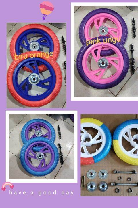 Ban sepeda anak set ,ban eva , Roda mati komplit ,ukuran 12/roda busa ...