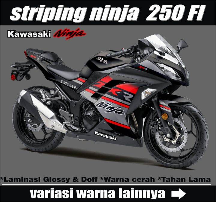 Stiker Decal Ninja250 Fi Lama Edisi Zxr / Sticker List Variasi / Custom ...