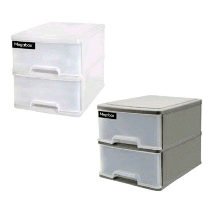 Megabox Drawer 2 Layer White / Gray colors | Lazada PH