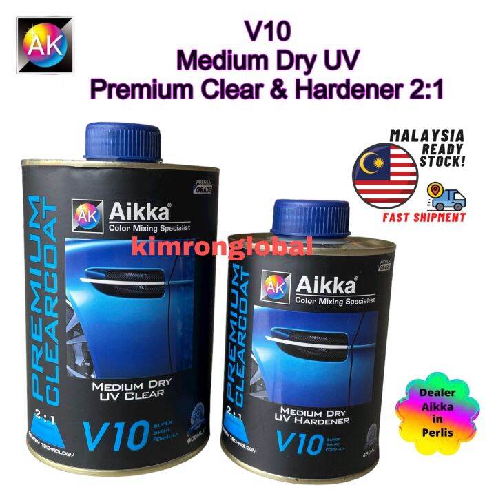 Aikka V10 2:1 Medium Dry UV Clear & Hardener | Lazada