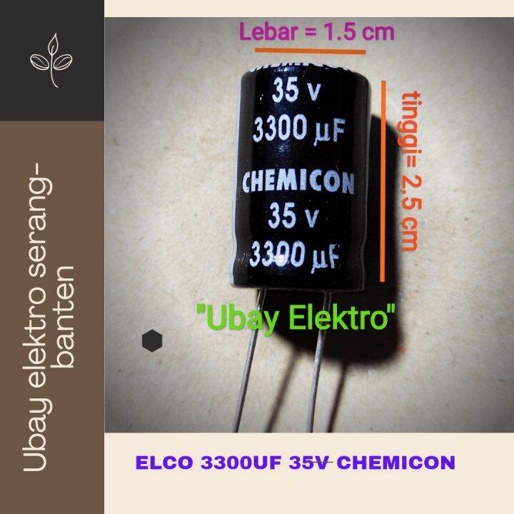 Elko 3300uf 35V CHEMICON ukuran besar original | Lazada Indonesia