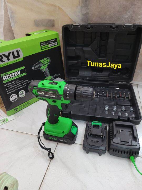 Bor baterai cas 20V RYU RCI20V//Cordless drill bor beton RYU RCI 20V ...