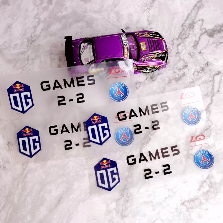 สติกเกอร์ติดรถสำหรับการแข่งขันรอบชิงชนะเลิศ ti8 ti10 LGD TS OG ทีมตัดสิน PTSD ขอแสดงความยินดี OG ...