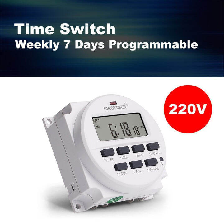 SINOTIMER 220V Weekly 7 Days Programmable Digital Time Switch Relay ... SINOTIMER 220V Weekly 7 Days Programmable Digital Time Switch Relay ...