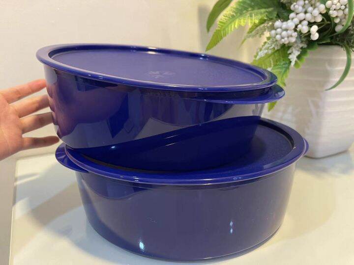 ️ Ready stock ️💯tupperware One Touch Server OT 2L Royale Blue Raya ...