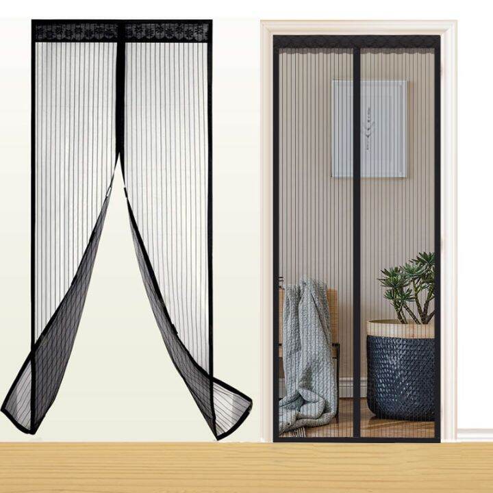 Reinforced Magnetic Screen Door Curtain Net Anti Insect Mesh Fly Screen ...