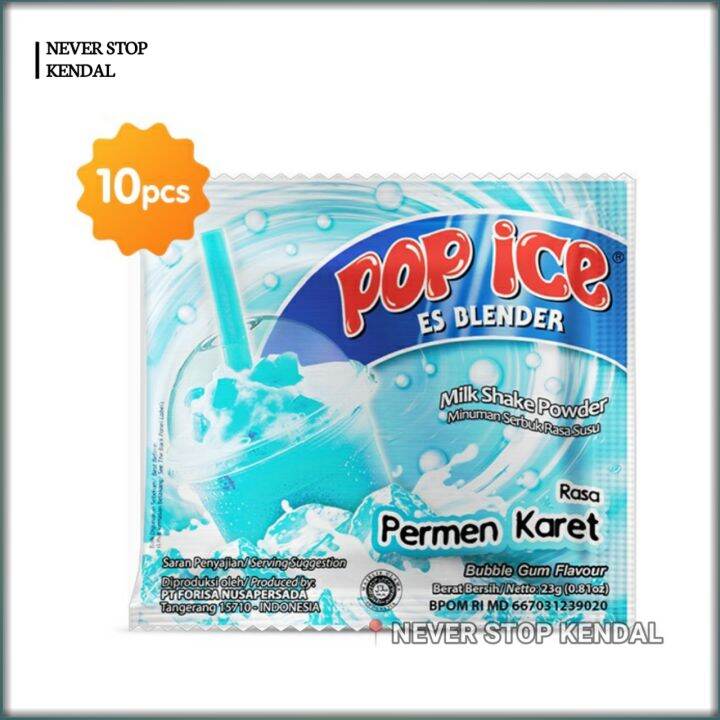 Pop Ice Permen Karet 1 Renceng isi 10 Sachet | Lazada Indonesia