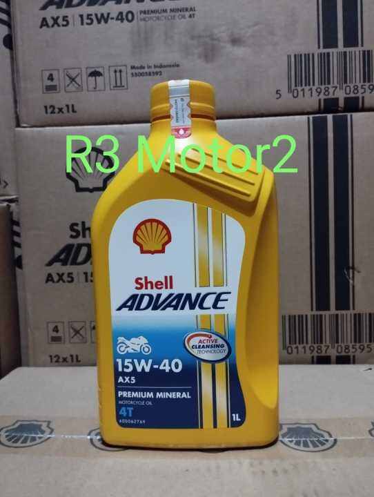 Oli Shell Advance AX5 15W/40 1L 1000ml untuk motor Bebek / Non Matic ...