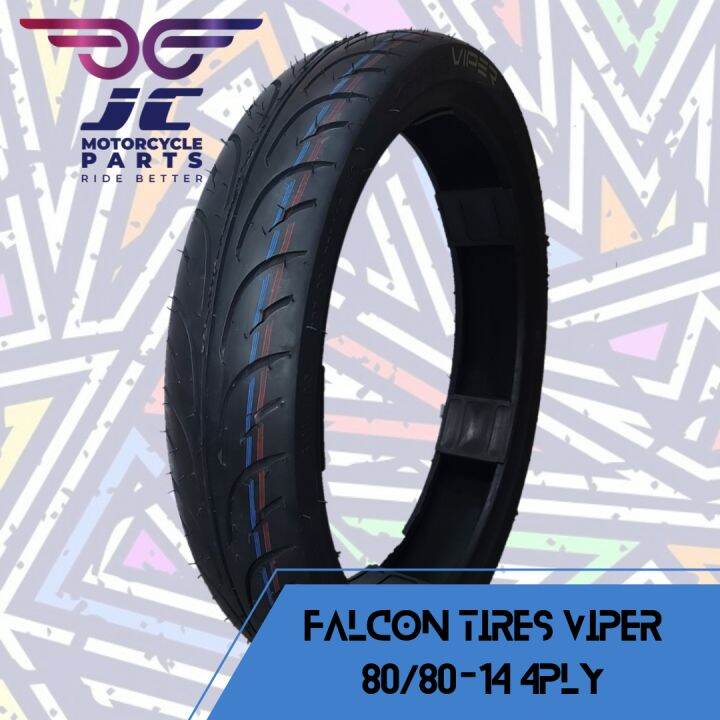FALCON TIRE HEAVY DUTY 80/80-14 TUBELESS JAPAN SPECS FOR BEAT CLICK MIO ...