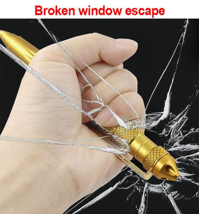 Multi-purpose pen defense tungsten steel head outdoor car escape window ...