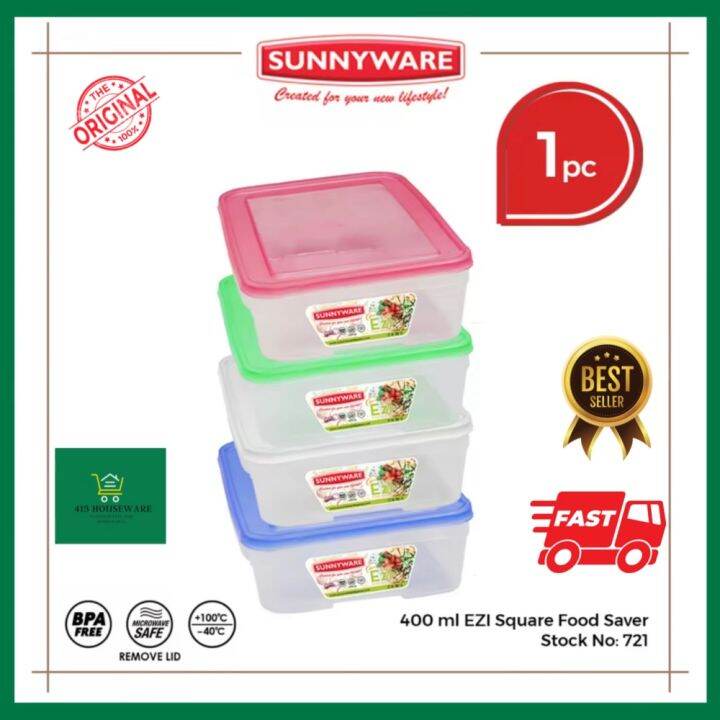 1pc 400 ml EZI Food Saver Keeper Storage Container Sunnyware 721 ...