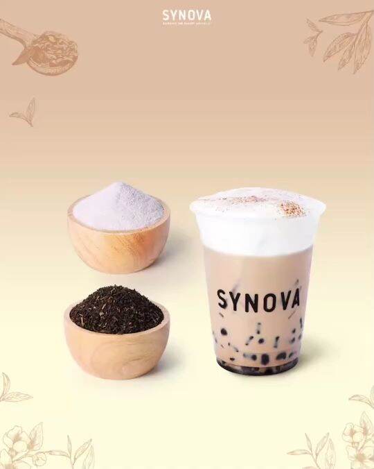 1แถม1 SYNOVA ผงเครื่องดื่มสำเร็จรูป Milk Tea สูตรเข้มข้น | Lazada.co.th