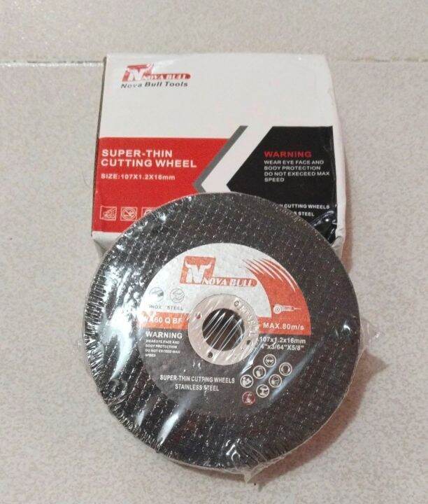 (PER BOX /25 pcs) NOVA BULL 4" Cutting Disc For Stainless/Steel | Lazada PH