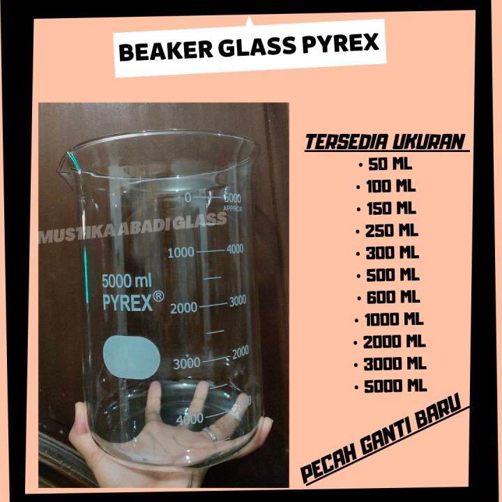 Beaker Glass - Gelas Kimia 5000ml - 5000 Ml Pyrex | Lazada Indonesia