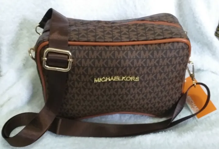 SALE‼MK sling camera bag (coffee brown) | Lazada PH
