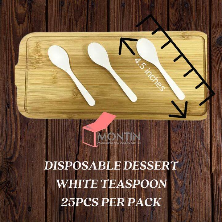 Disposable White Sundae Mini Spoon (25pcs per pack) | Lazada PH