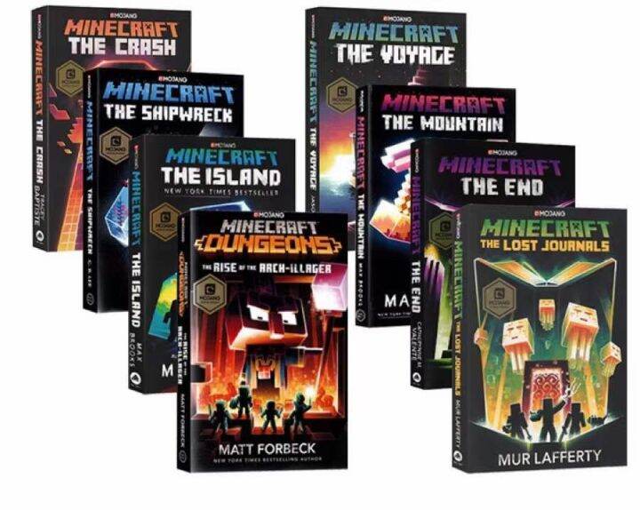 MC Minecraft English Original Official Novel Full Set of 1-8 Volumes ...