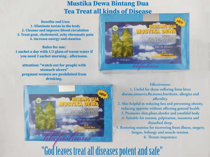 MUSTIKA DEWA BINTANG DUA HERBAL TEA ORIGINAL | Lazada PH