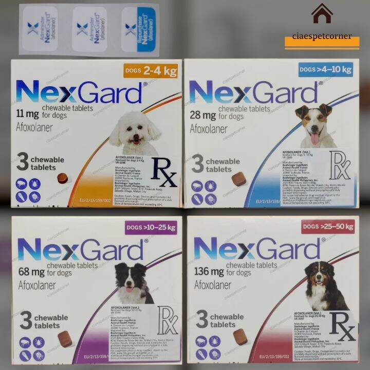 NexGard Chewable Tablet for Dog (with free sticker) Anti-Ticks&Fleas ...
