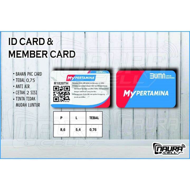 Kartu PVC Custom dan daftar my pertamina 1 hari jadi | Lazada Indonesia