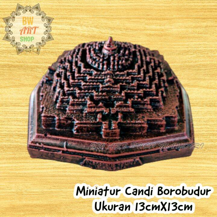 BARU! MINIATUR CANDI BOROBUDUR FIBER | PATUNG CANDI BOROBUDUR | MAKET ...