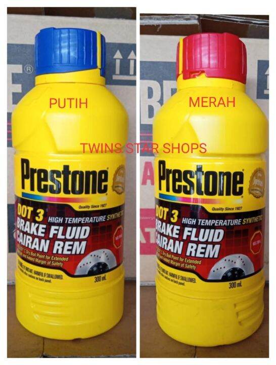 Minyak Rem Prestone Dot3 300ml Warna Putih / Merah. Motor / Mobil ..Brake Fluid Dot 3 | Lazada ...