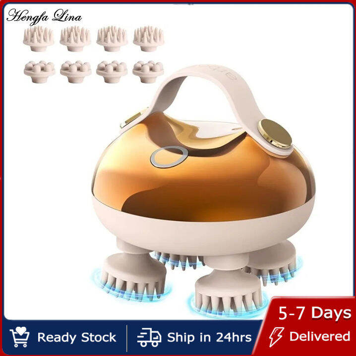 Hengfa Lina Electric Head Massage Instrument Red Light Therapy Kneading ...