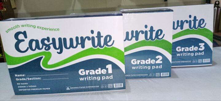 advance easywrite writing pad paper for grade 1,2,3 80 leaves imported ...