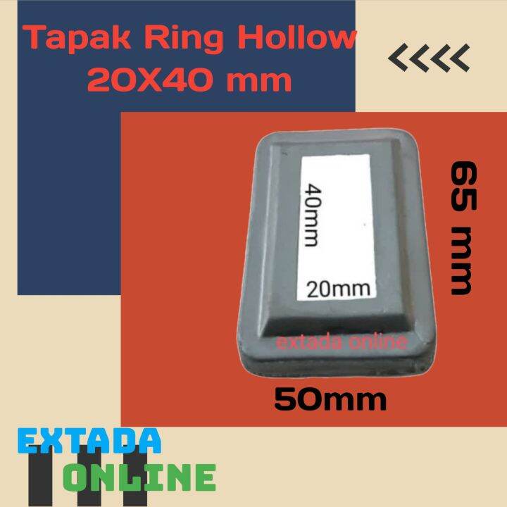 Ring hollow tapak 20X40 tapak asesoris ornamen pagar plat besi | Lazada ...
