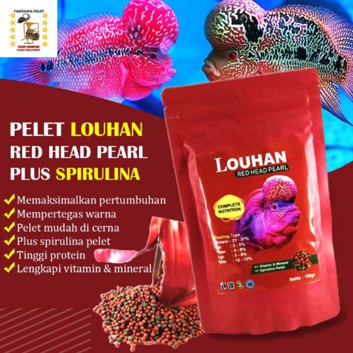 Pelet Louhan Jenong dan Warna Read Head Plus Spirulina | Lazada Indonesia